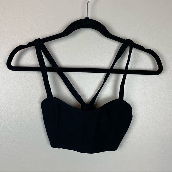 Aritzia | Intimates & Sleepwear | Aritzia Tallia Black Cross Back Bra ...